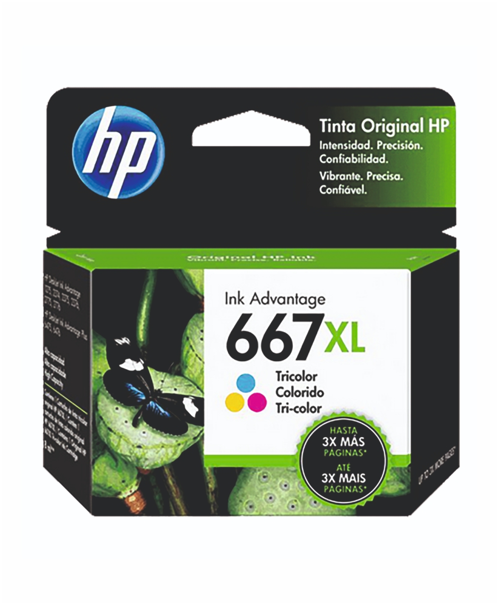 HP 667XL Tri-color High Yield Advantage Original Ink Cartridge - Riaz ...