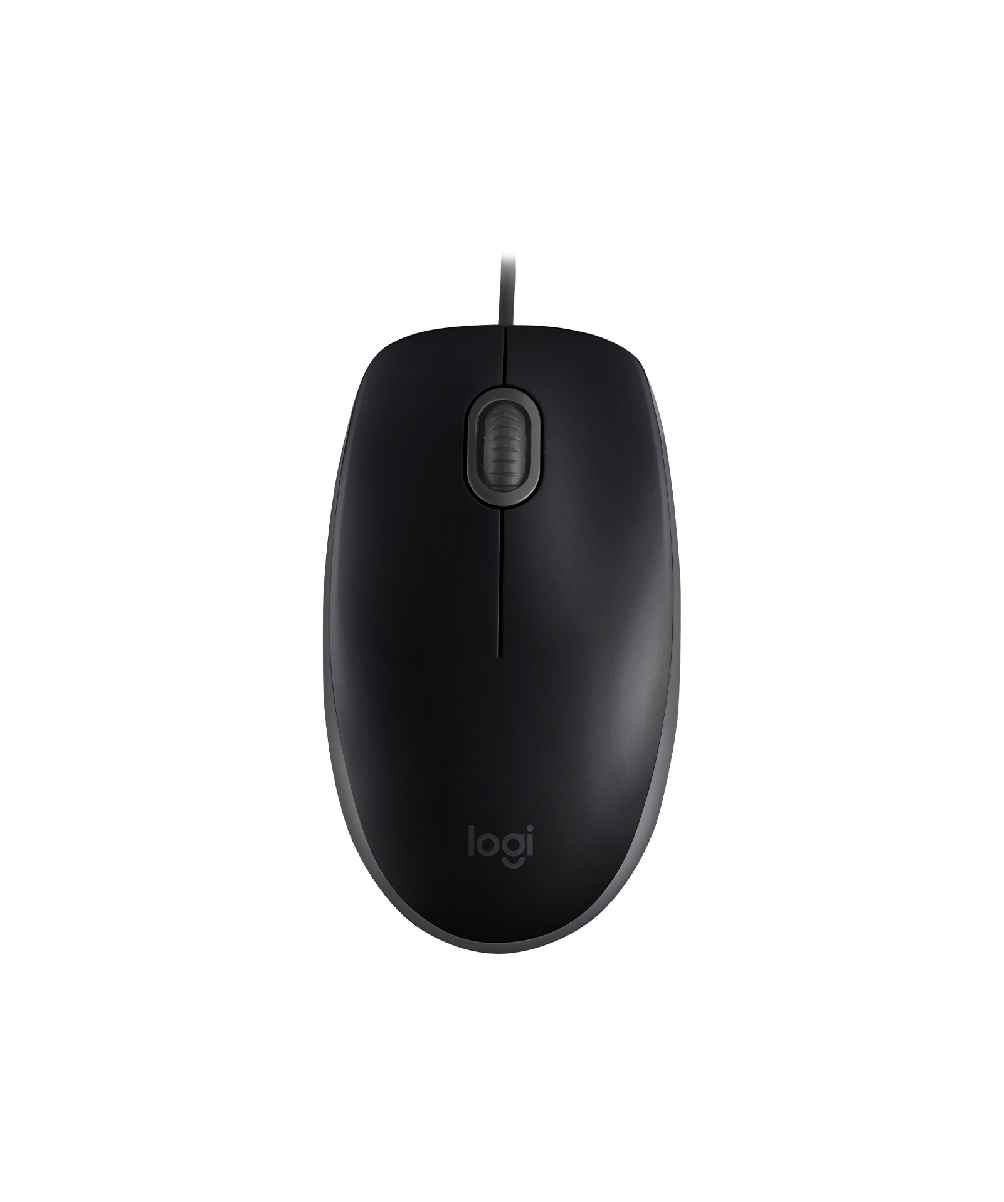 Logitech M110 Black Silent Corded Mouse - Riaz Computer