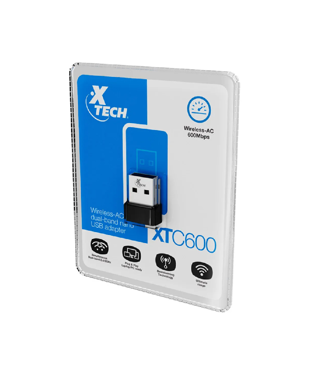 Xtech XTC-600 Wireless-AC dual-band nano USB adapter - Riaz Computer